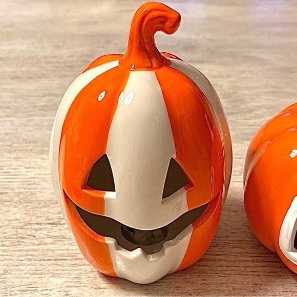 Target | Holiday | 2 Halloween Prelit Light Up Ceramic Pumpkins Orange ...